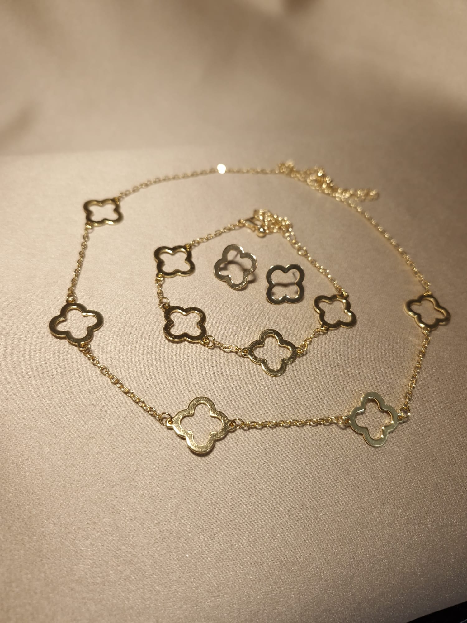 Set Trifoi Auriu 3 Piese – Bijuterii de Noroc | Lucky Charm